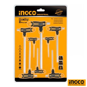 INGCO 8 pcs T-Handle Trox Wrench Allen key set | Tool.lk