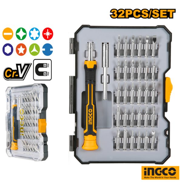 INGCO 32 PCs Precision Screwdriver Set | Tool.lk
