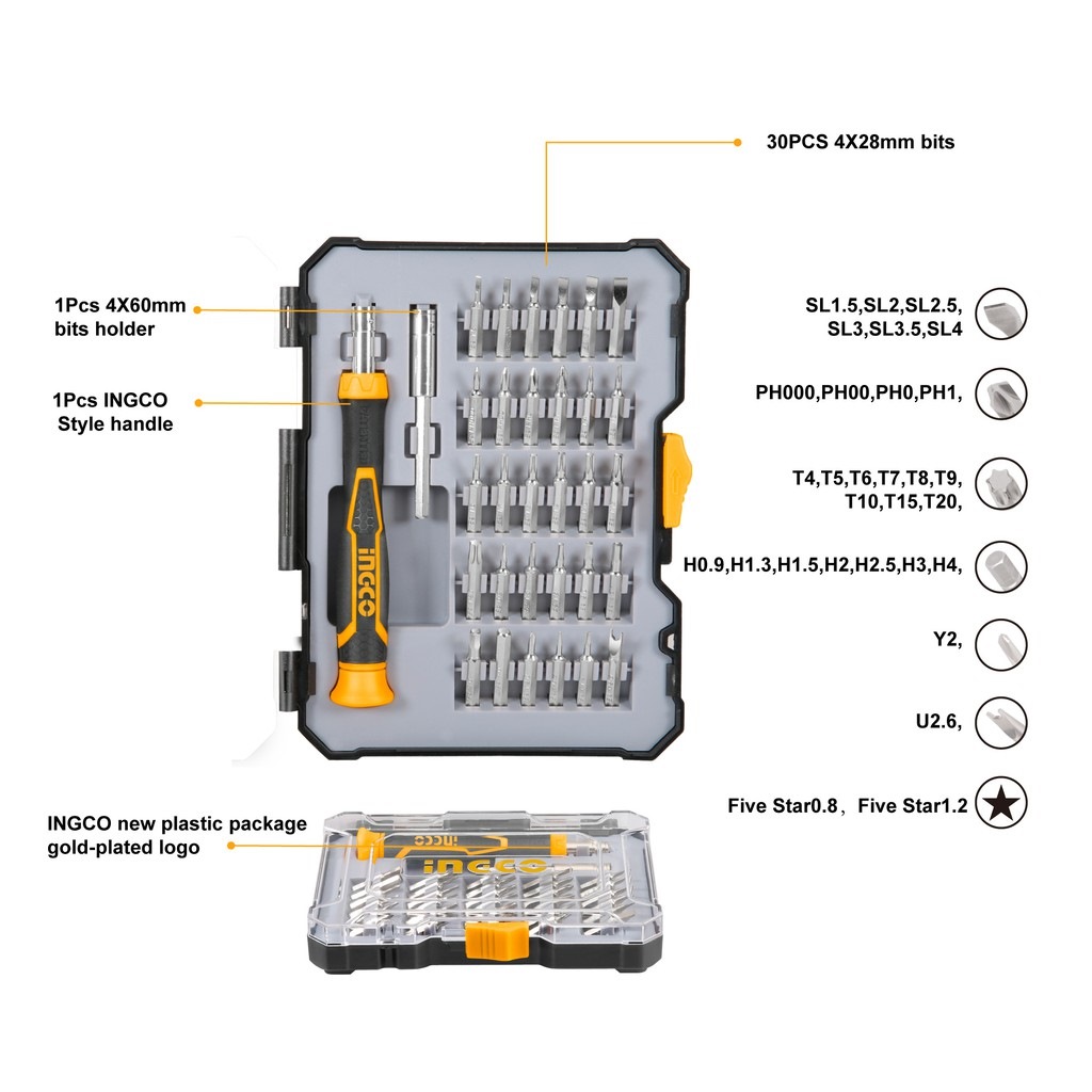 INGCO 32 PCs Precision Screwdriver Set | Tool.lk