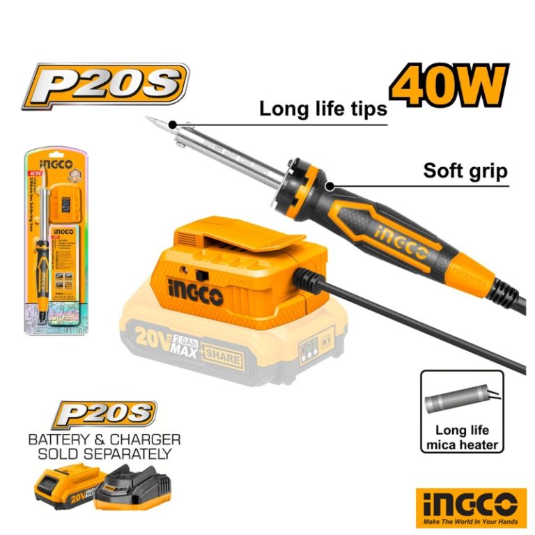 INGCO Cordless Soldering Iron 20V | Tool.lk