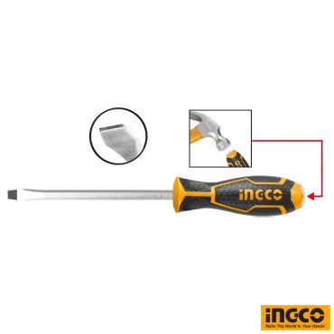 INGCO Slotted Go Through Screwdriver 6.5X150mm | Tool.lk