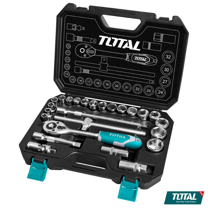 TOTAL 1/2″ Box Socket 25Pcs Set | Tool.lk