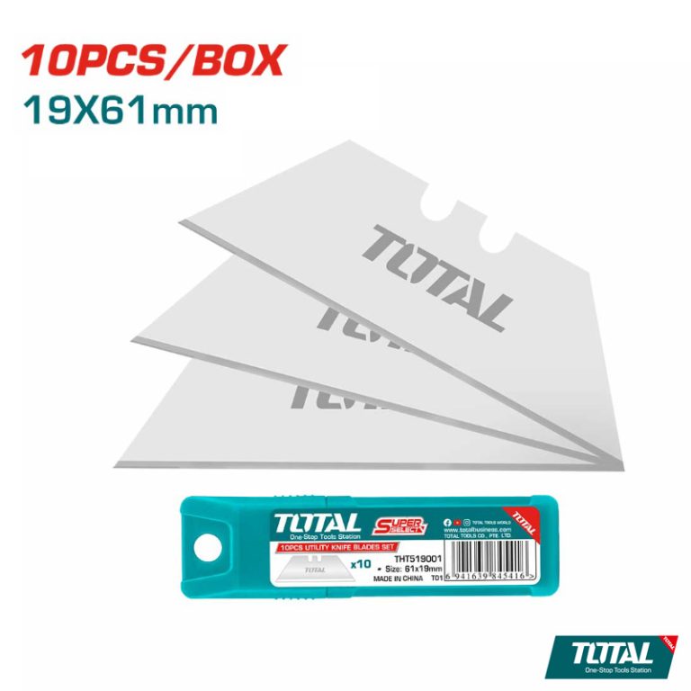 TOTAL Utility Knife Blades 10Pcs Set | Tool.lk