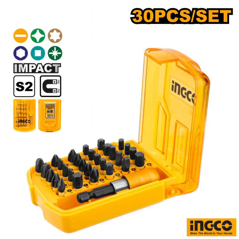 INGCO 30 PCs 25mm Impact Screwdriver Bits Set | Tool.lk