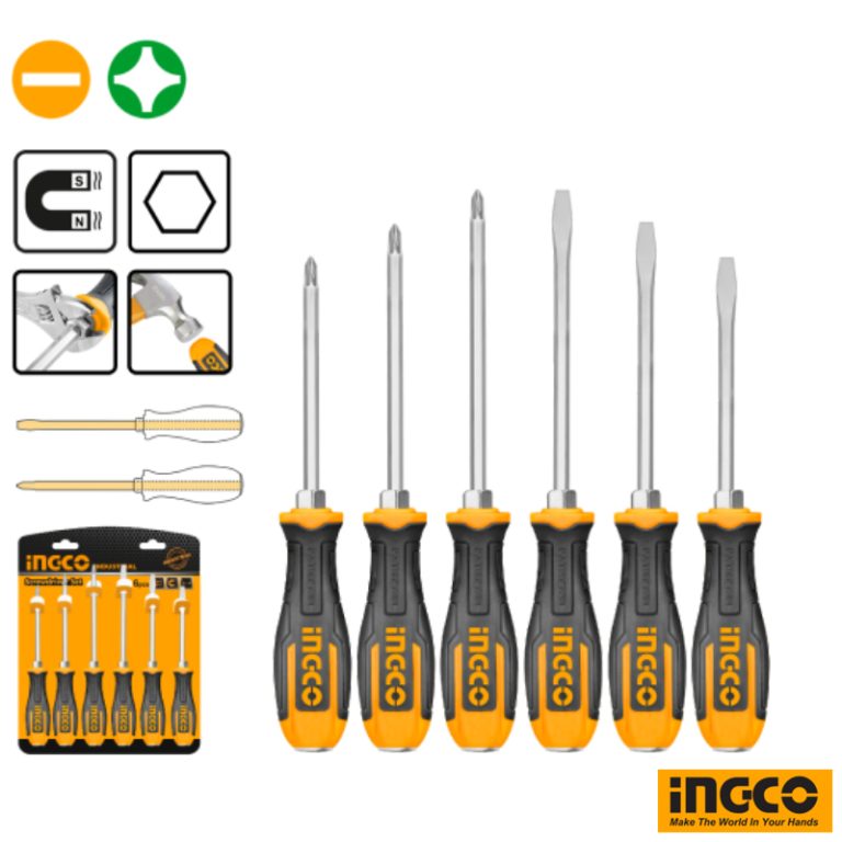 INGCO 6 pcs Go-Through Screwdriver Set | Tool.lk