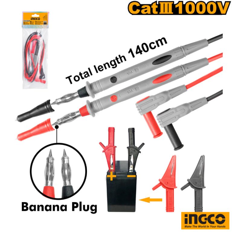 INGCO Test Line and Alligator Clips Set | Tool.lk