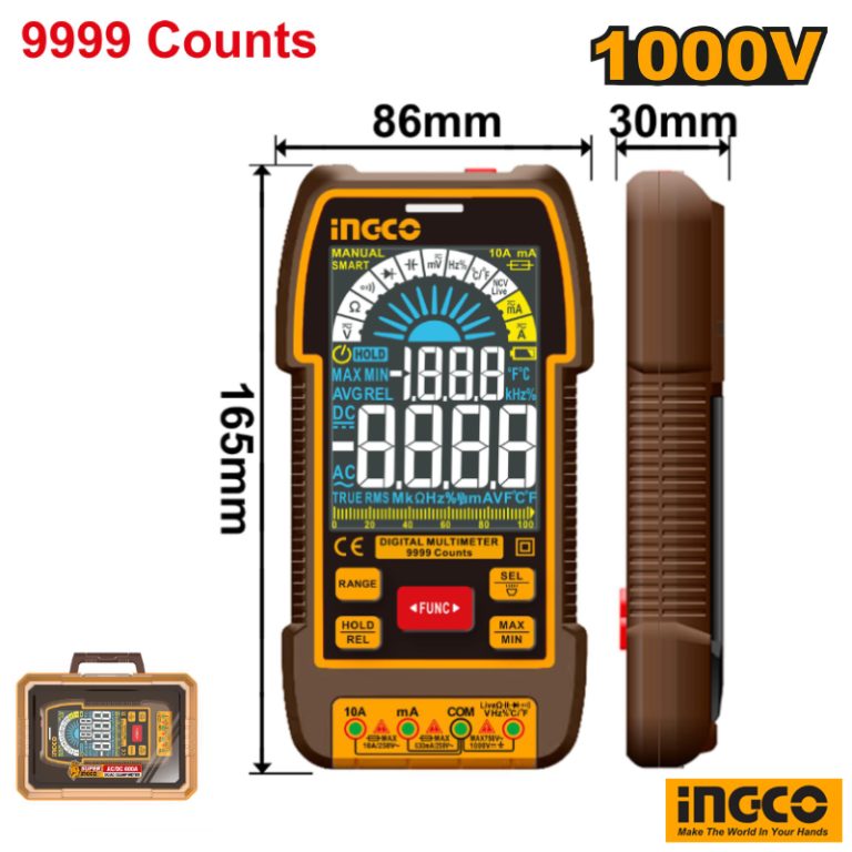 INGCO Digital Multimeter Auto Range Model Colour Display | Tool.lk