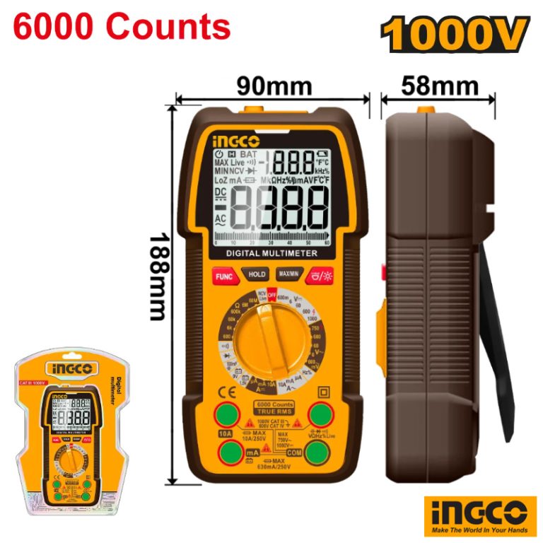 INGCO Digital Multimeter 1000V | Tool.lk