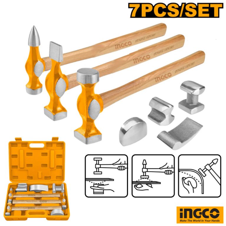 INGCO Body And Fender Hammer Set 7PCs | Tool.lk