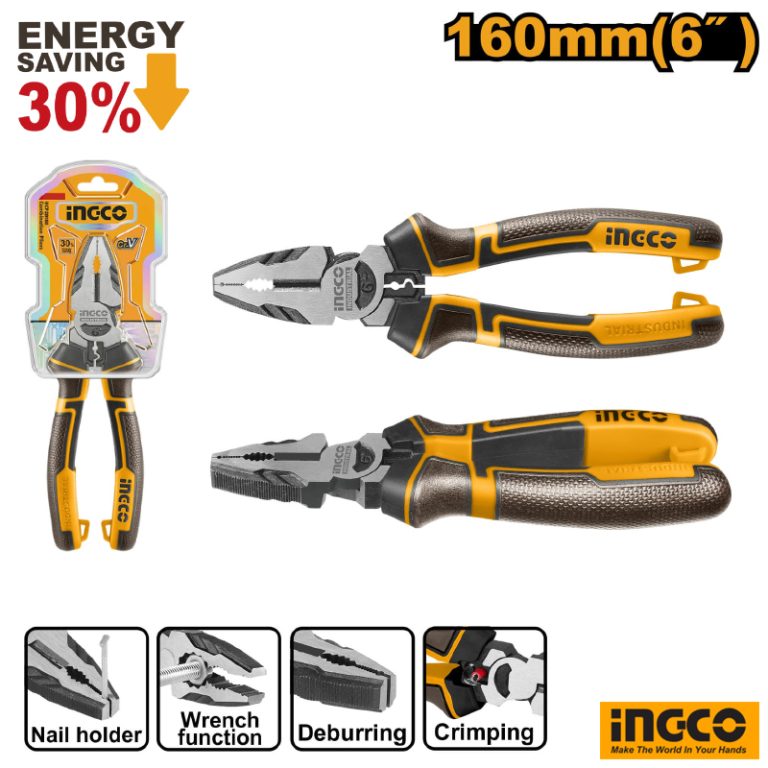 INGCO High Leverage Combination Plier 6″ | Tool.lk