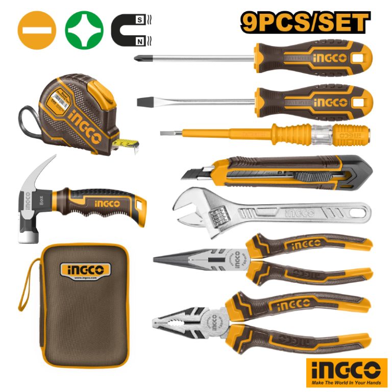 INGCO 9pcs Hand Tool Set with Pouch | Tool.lk